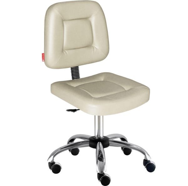 Cadeira de Escritório Bege Giratória Lux | MadeiraMadeira