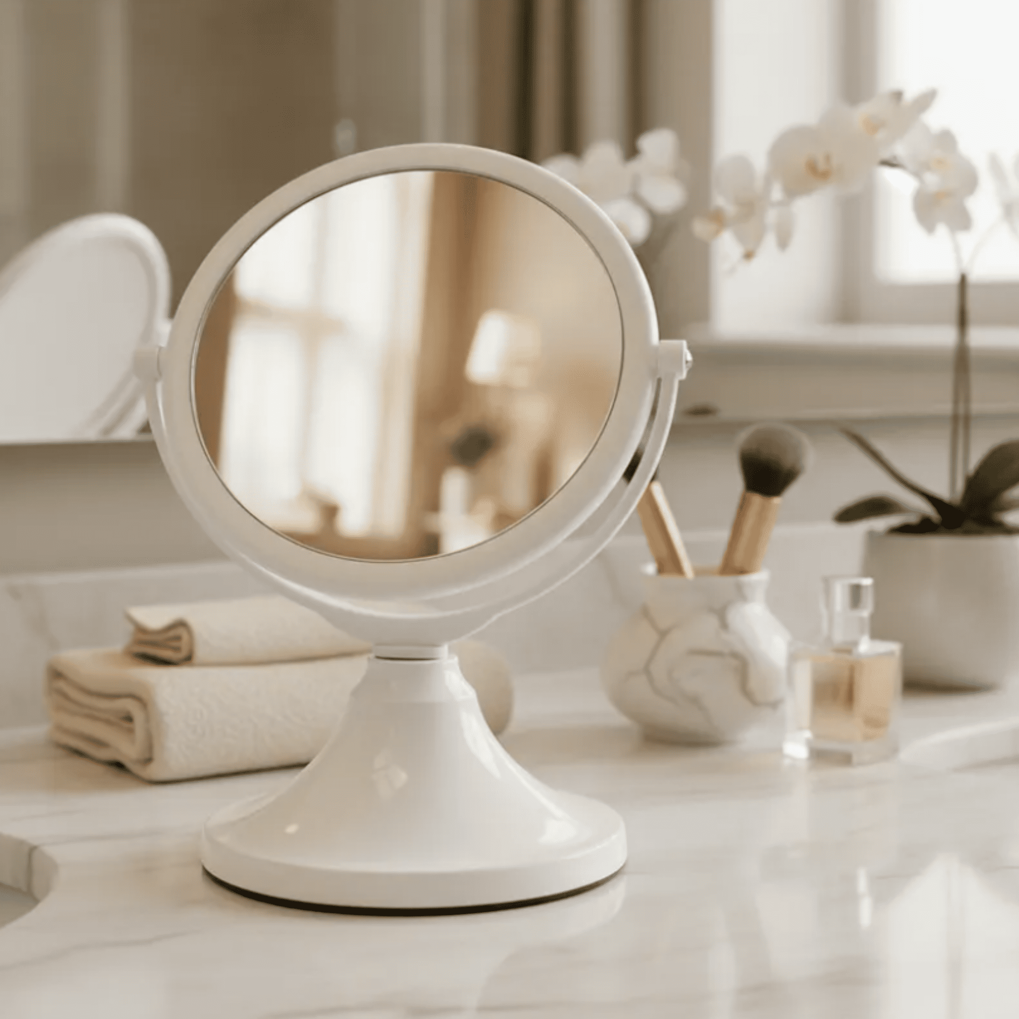 Jolie Espelho Cosmético Dupla Face - Branco | MadeiraMadeira