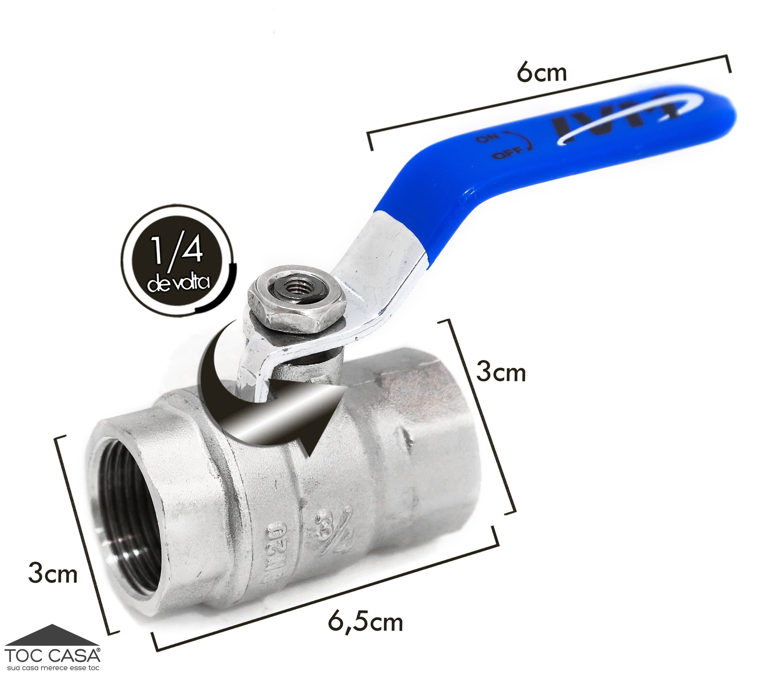 VÁLVULA ESFERA FxF PASSAGEM PLENA ALAVANCA 3/4” - IVM ITALY ...