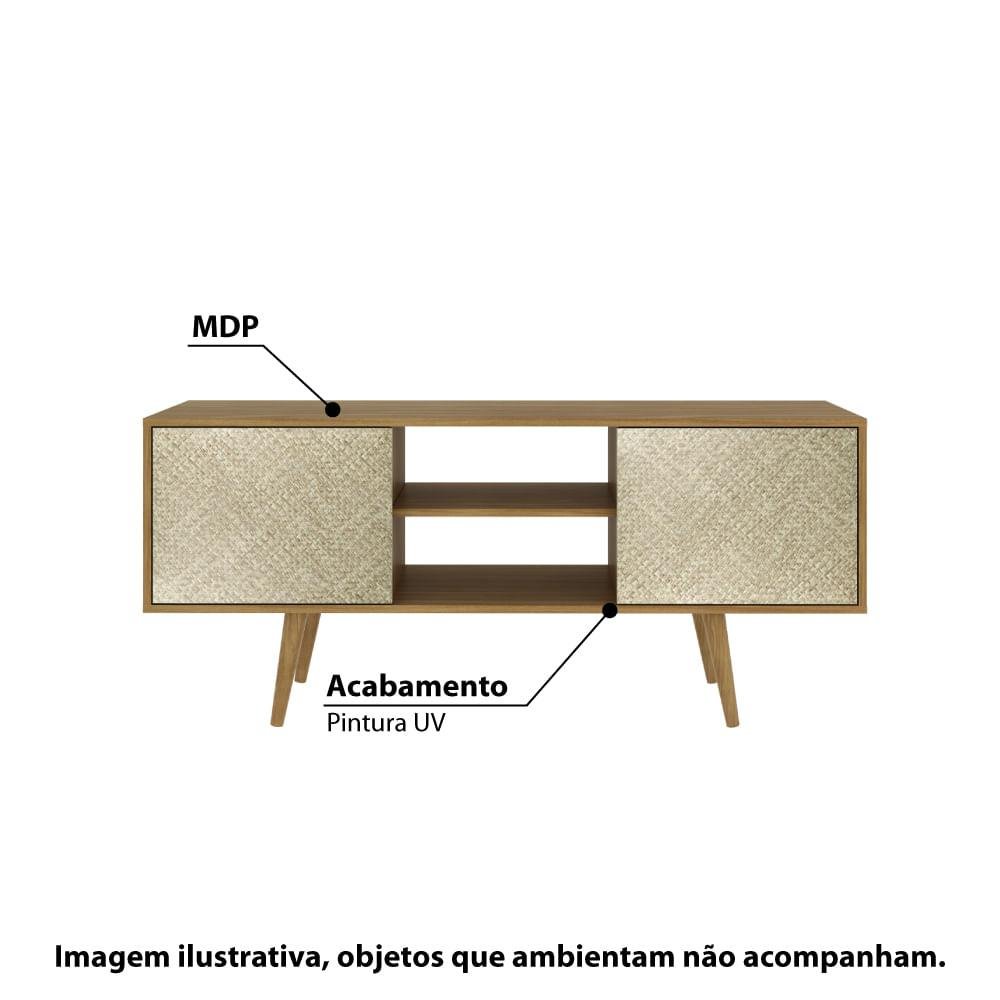 Rack para TV de até 42 com 2 Portas - Natural/Palha | MadeiraMadeira