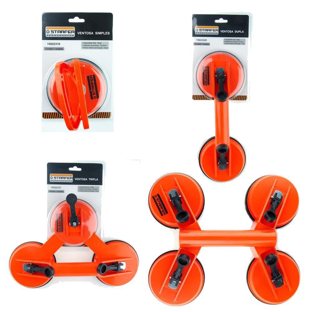 Jogo Ventosa Simples Dupla Tripla Quadrupla Starfer | MadeiraMadeira