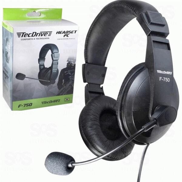 Fone De Ouvido Headset Gamer Com Adaptador P2 F 750 Tecdrive
