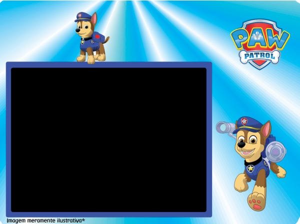 Mini Quadro lousa negro patrulha canina Shane / acompanha giz ...