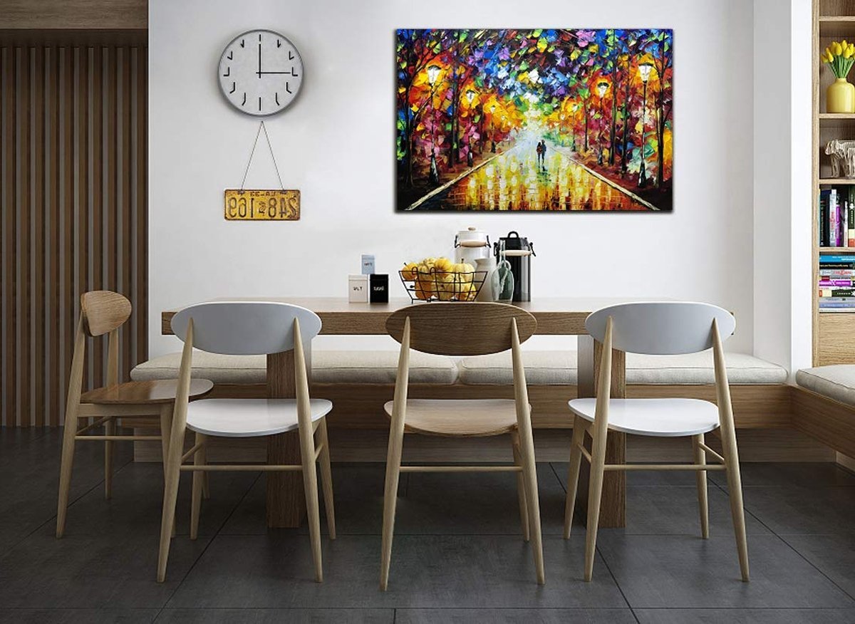 Quadro Pintura Tela parceiro colorido rua finala 5261: 70cm (A) x 100cm ...