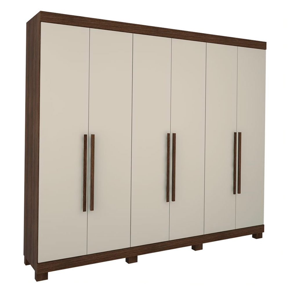 Guarda-Roupa 6 Portas 7 Gavetas Guarapari Plus Móveis Rimo Tauari/Off ...