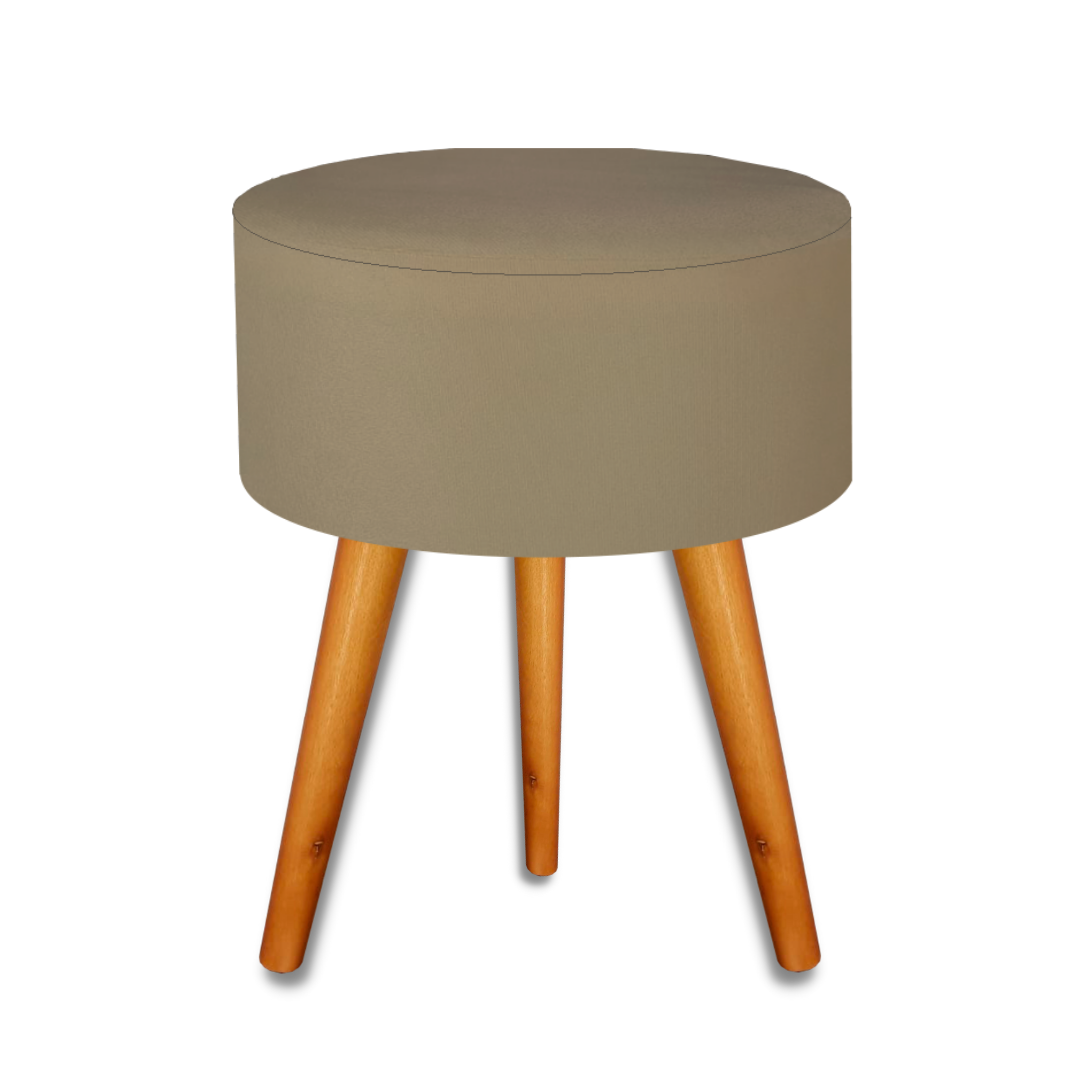 Puff Banqueta Redondo Ilítia Luxo Decorativo Retro Vintage | MadeiraMadeira