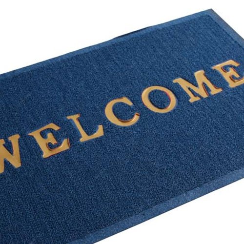 Capacho Emborrachado Azul Escuro - 58x38cm | MadeiraMadeira