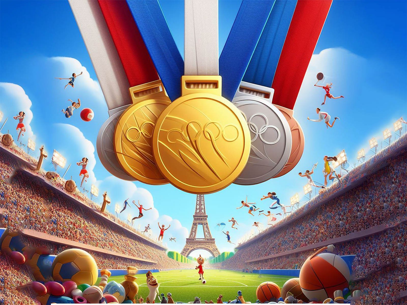 Quebra-cabeça Ia Jogos Olimpicos 2024 Mdf de 300 Peças Coleção Tea ...