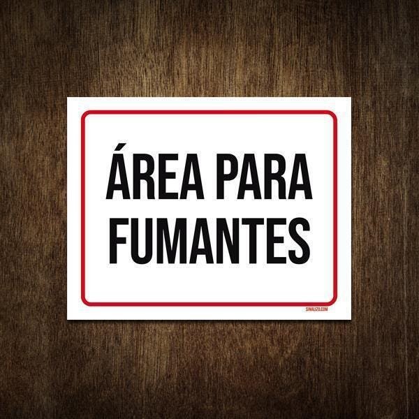 Placa De Sinalização - Área Para Fumantes (27X35) | MadeiraMadeira