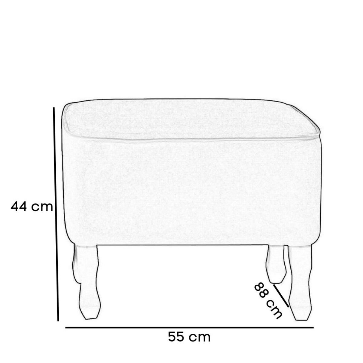 Puff Decorativo Recepção Sala de Estar Zoe Veludo Rosê | MadeiraMadeira