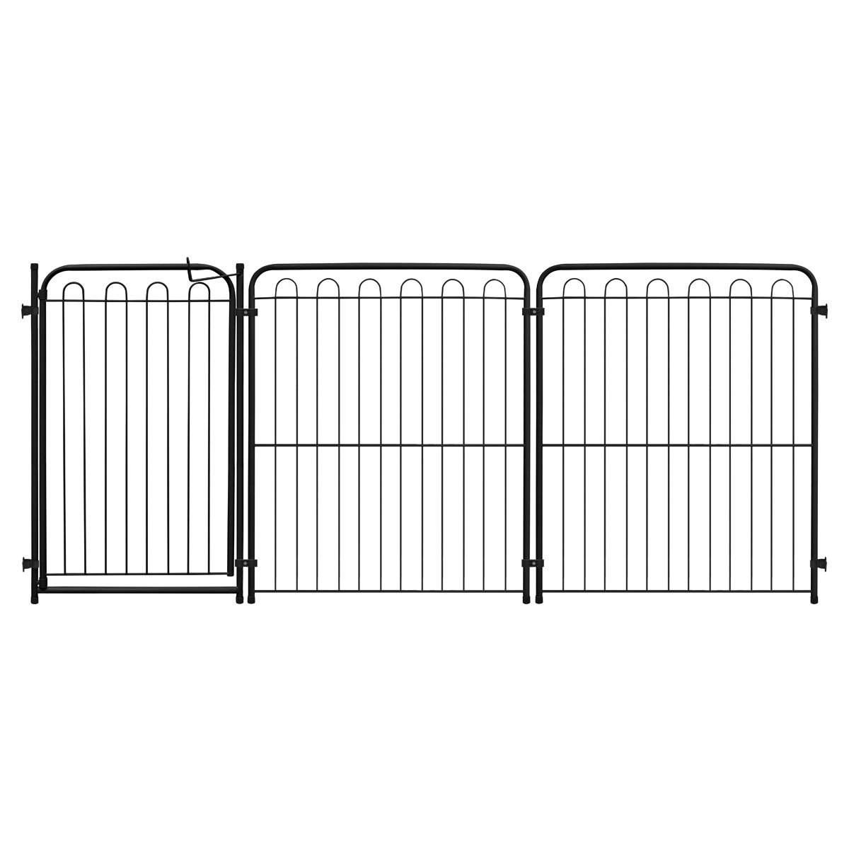 Cercado Grade C/ Portão Pet 2 Módulos Alto 82cm Isolamento Açomix 2 ...