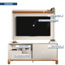Rack com Painel Ripado para TV até 55 Polegadas 150cmx108cm Mondrian ...