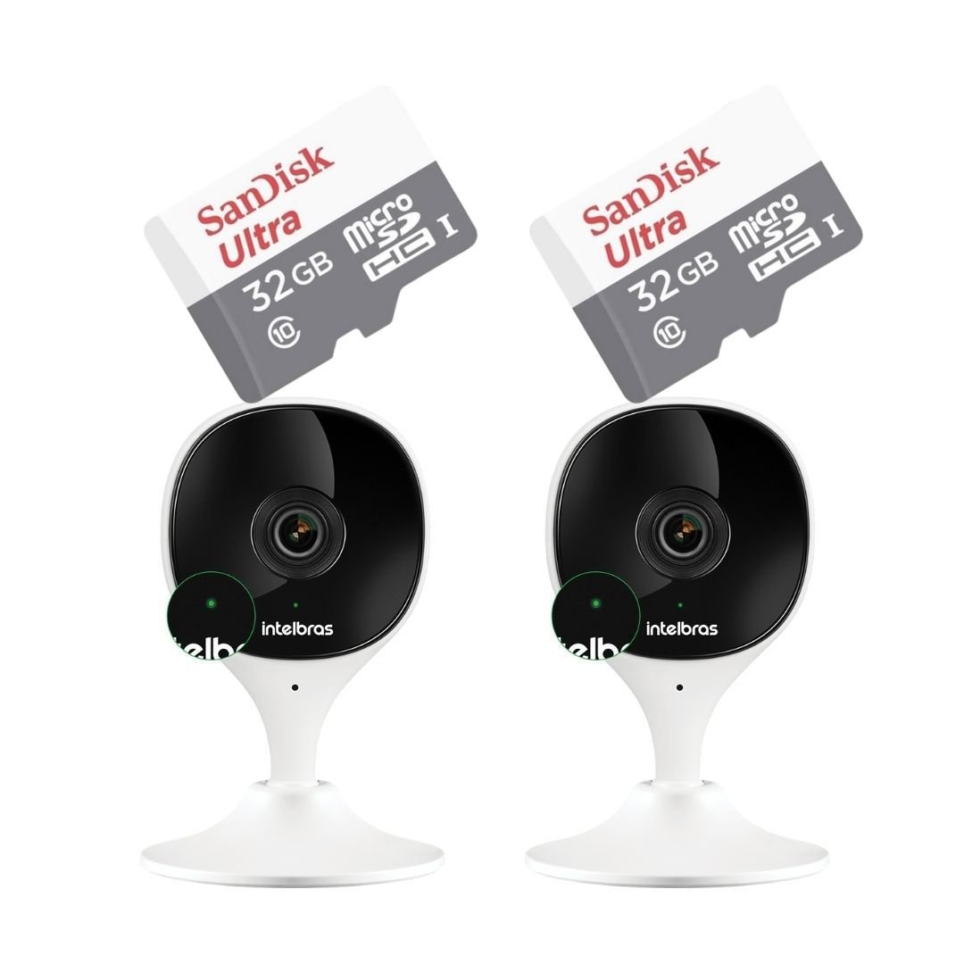 Kit 2 Câmeras Ip Full Hd Imx Intelbras + Cartão Sd 32gb Ultra ...