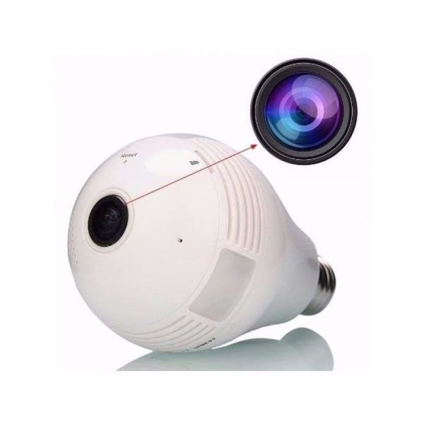 Lâmpada Led com Câmera WiFi Panorâmica 360º | MadeiraMadeira