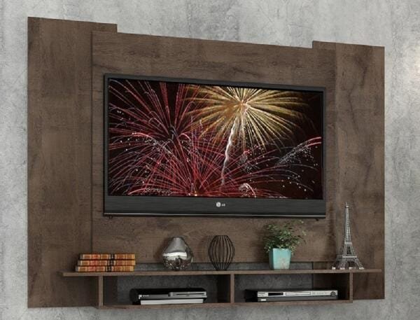 Painel com Nicho com Nicho Riviera 160cm para TV até 55 Polegadas ...
