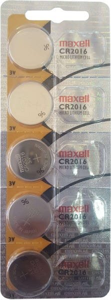 2 Cartelas Bateria Cr2016 Maxell - Lithium 3V (Cartela com 5 Unidades) | MadeiraMadeira