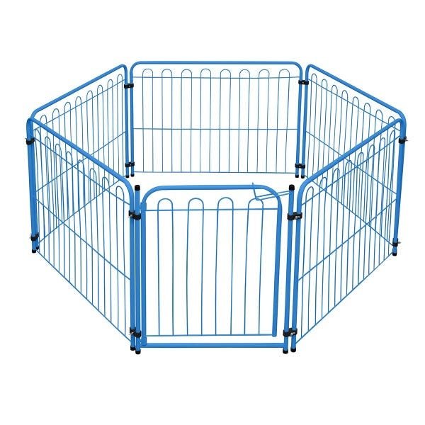 Cercado Dobrável Pet Mix 5 Lados Cachorro Cães Bebê Azul | MadeiraMadeira