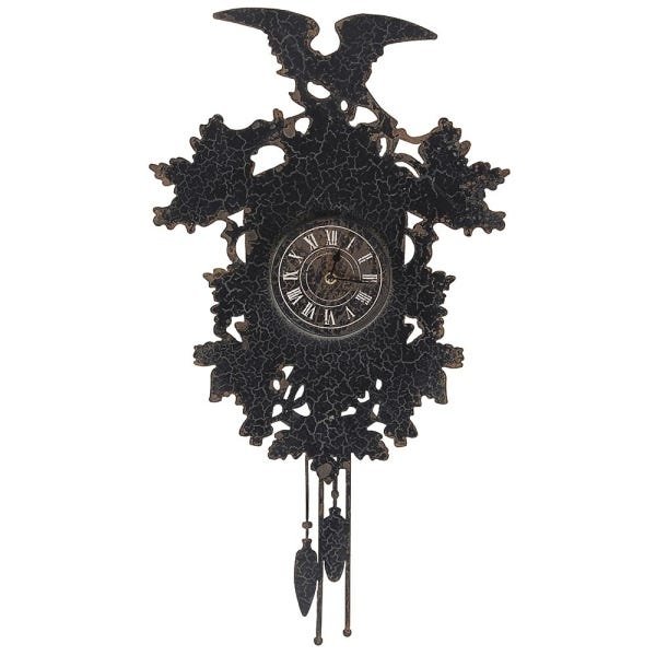 Relógio de Parede em Ferro com Réplica de Cuco Oldway - 72x41cm ...