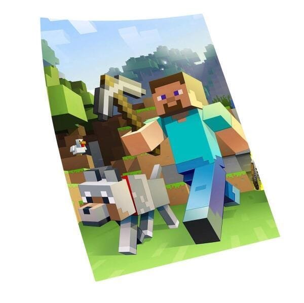 Pôster Adesivo Minecraft B - 42X 60Cm | MadeiraMadeira