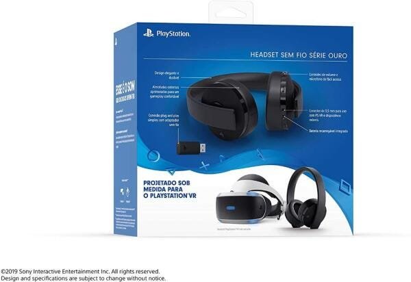 Headset Sony 7 1 Sem Fio Série Ouro Madeiramadeira