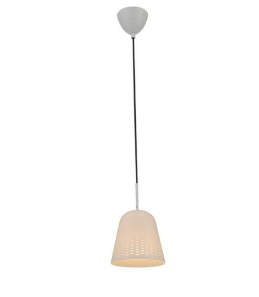 Pendente em Vidro Branco Vazado Para Bancadas | MadeiraMadeira
