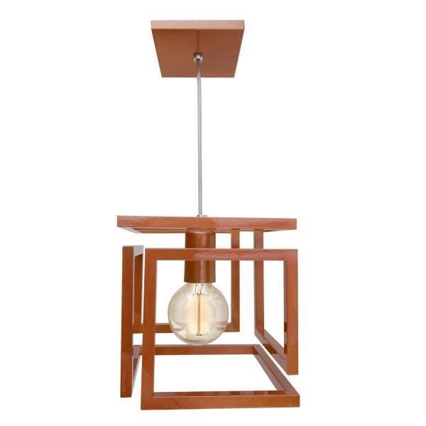 Pendente Infinity Alumínio Cobre +Lâmpada Filamento G80 220V ...