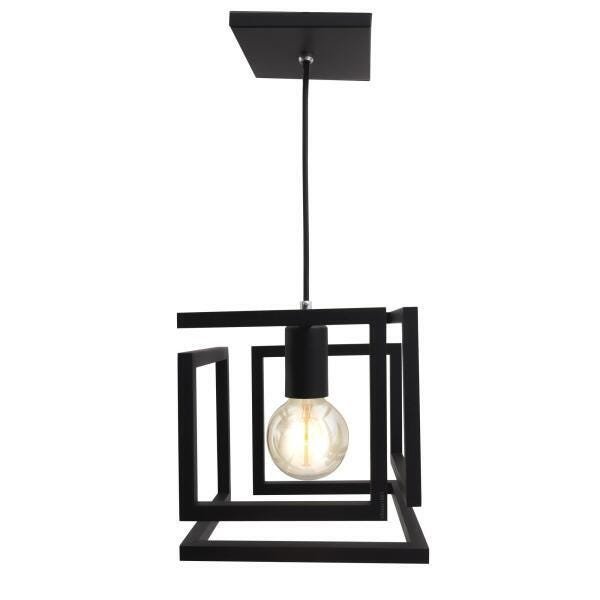 Pendente Infinity Alumínio Preto +Lâmpada Filamento G80 220V ...