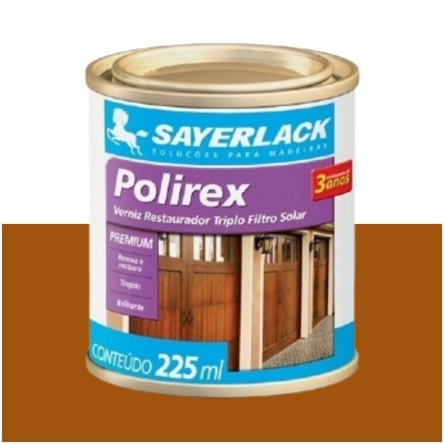 Polirex Verniz Restaurador Premium Sayerlack 225ml - Mogno | MadeiraMadeira