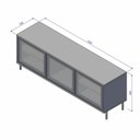 Rack Tv 3 Portas de Vidro 135cm Refresh Brv Móveis | MadeiraMadeira