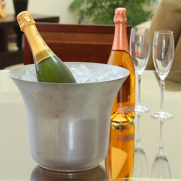 Balde de Gelo - 8 Litros - Reforçado - Aluminio - Spasso | MadeiraMadeira