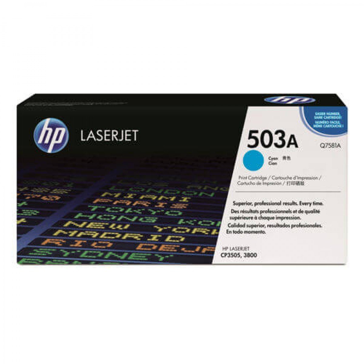 Toner HP original Q7581A ciano | MadeiraMadeira