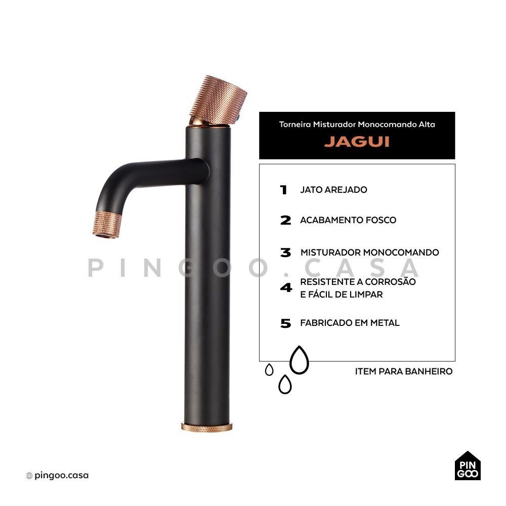 Torneira para Banheiro Misturador Monocomando Alta Jagui Pingoo.casa ...