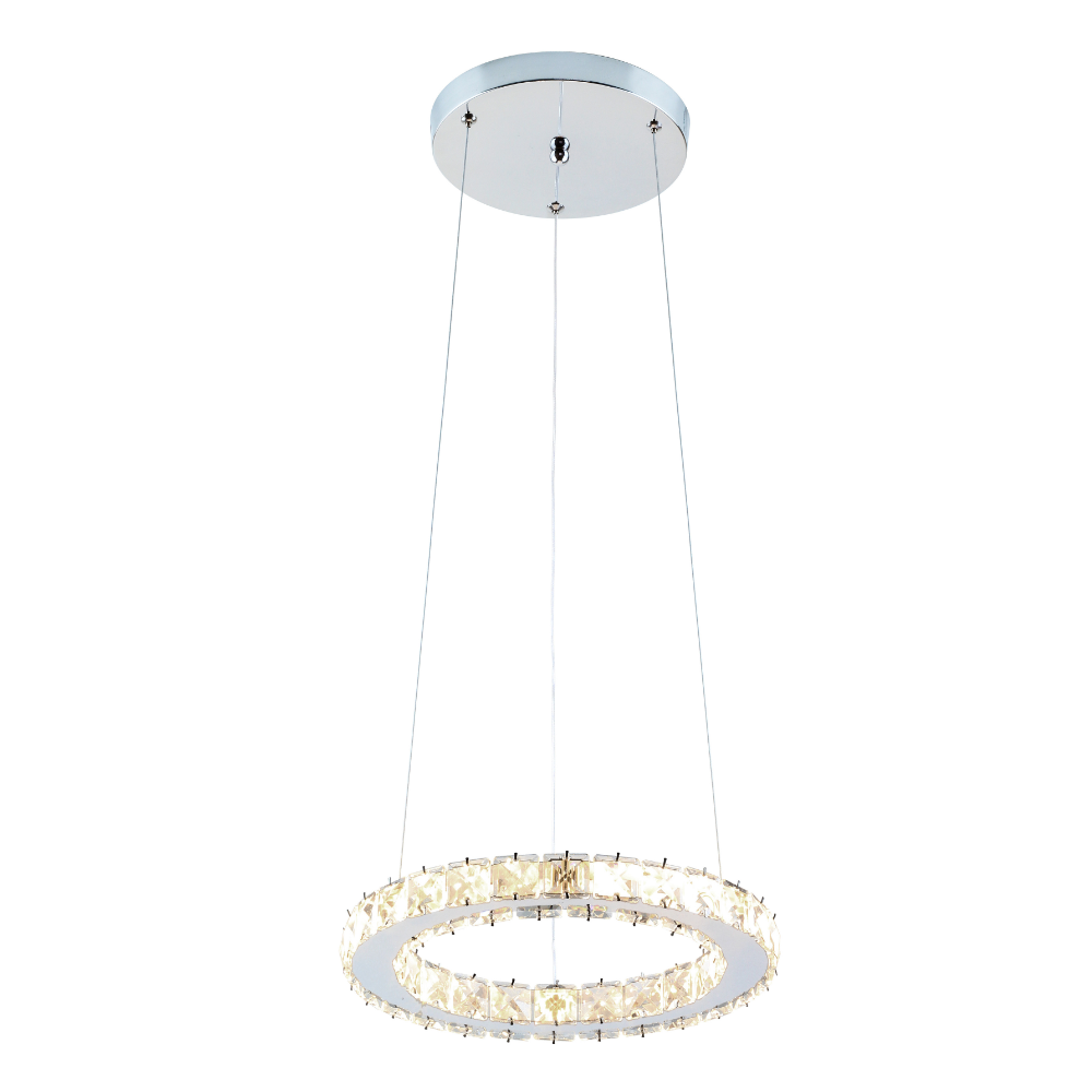 Pendente Moderno Led Cristal Vision 30cm 3000k | MadeiraMadeira