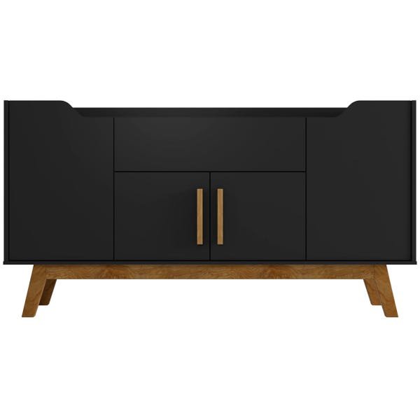 Aparador Buffet Sala de Jantar com 4 Portas 1 Gaveta Future B02 Preto ...