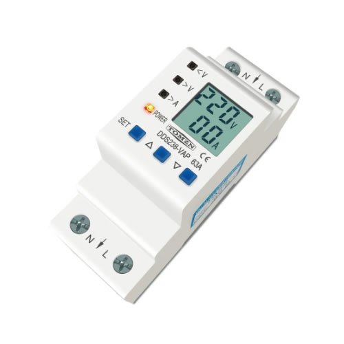 Rele Protetor Tensão e Corrente sobre e Sub 110v/220v 63a Dds238-vap ...