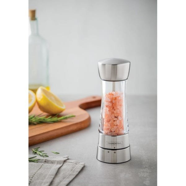 2 Moedor Sal e Pimenta Tramontina Aço Inox/Acrílico Realce Ótima ...
