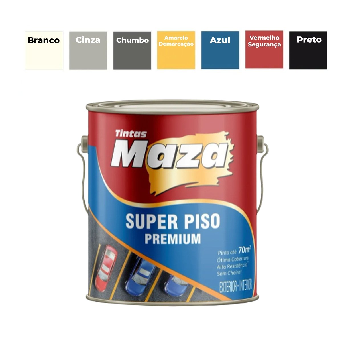 Tinta Pisos E Muros Super Resistência Premium Maza 3,6l - Chumbo ...