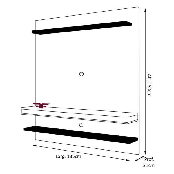Painel Home Suspenso para TV até 55 Polegadas Sala de Estar Web New Off ...