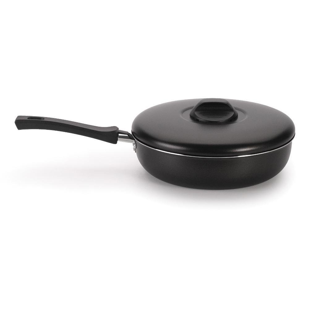 Frigideira Alta com Tampa Preta 24cm - Multiflon | MadeiraMadeira