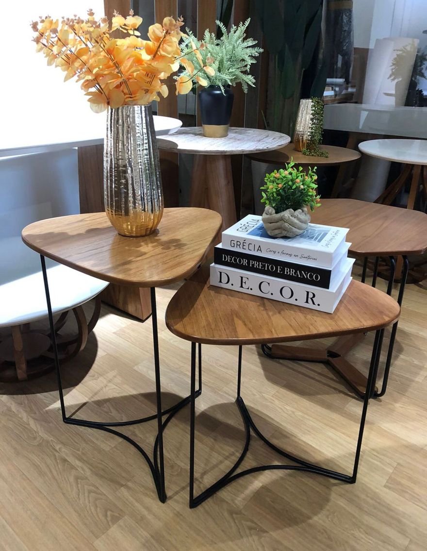 Conjunto de Mesa Lateral Maria | MadeiraMadeira