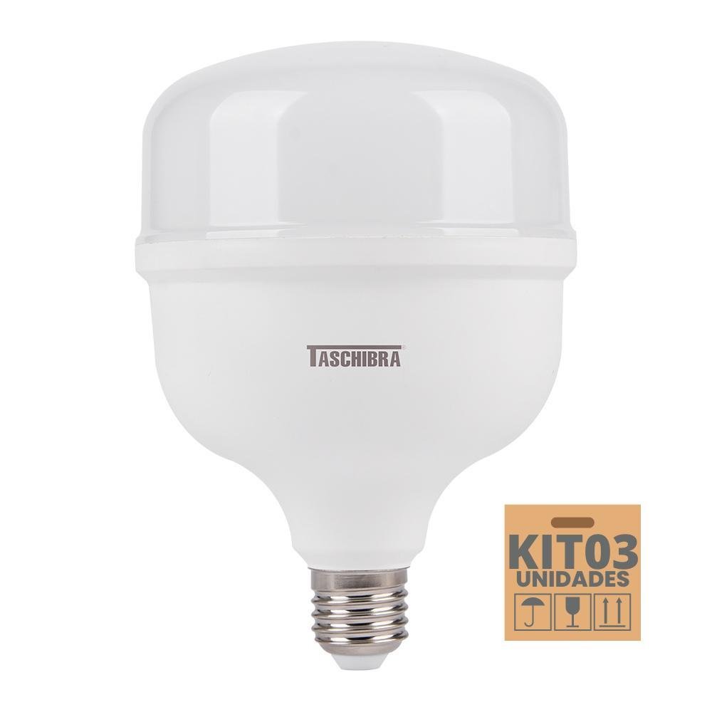 Kit 3 Lâmpadas High Led Tkl 50w 6500k Taschibra E27 Bivolt | MadeiraMadeira
