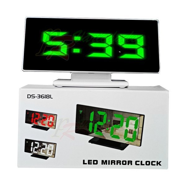 Relógio De Mesa Digital Display Espelhado Led Ds-3618l | MadeiraMadeira