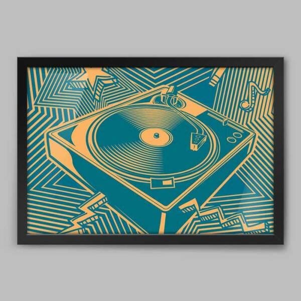 Quadro Vitrola Silueta | MadeiraMadeira