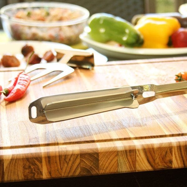 Espeto Premium para Churrasco 78Cm - 100% -Aço Inox Polido | MadeiraMadeira