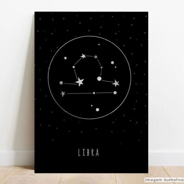 Placa Decorativa Metálica Signos Libra - 40x60cm | MadeiraMadeira