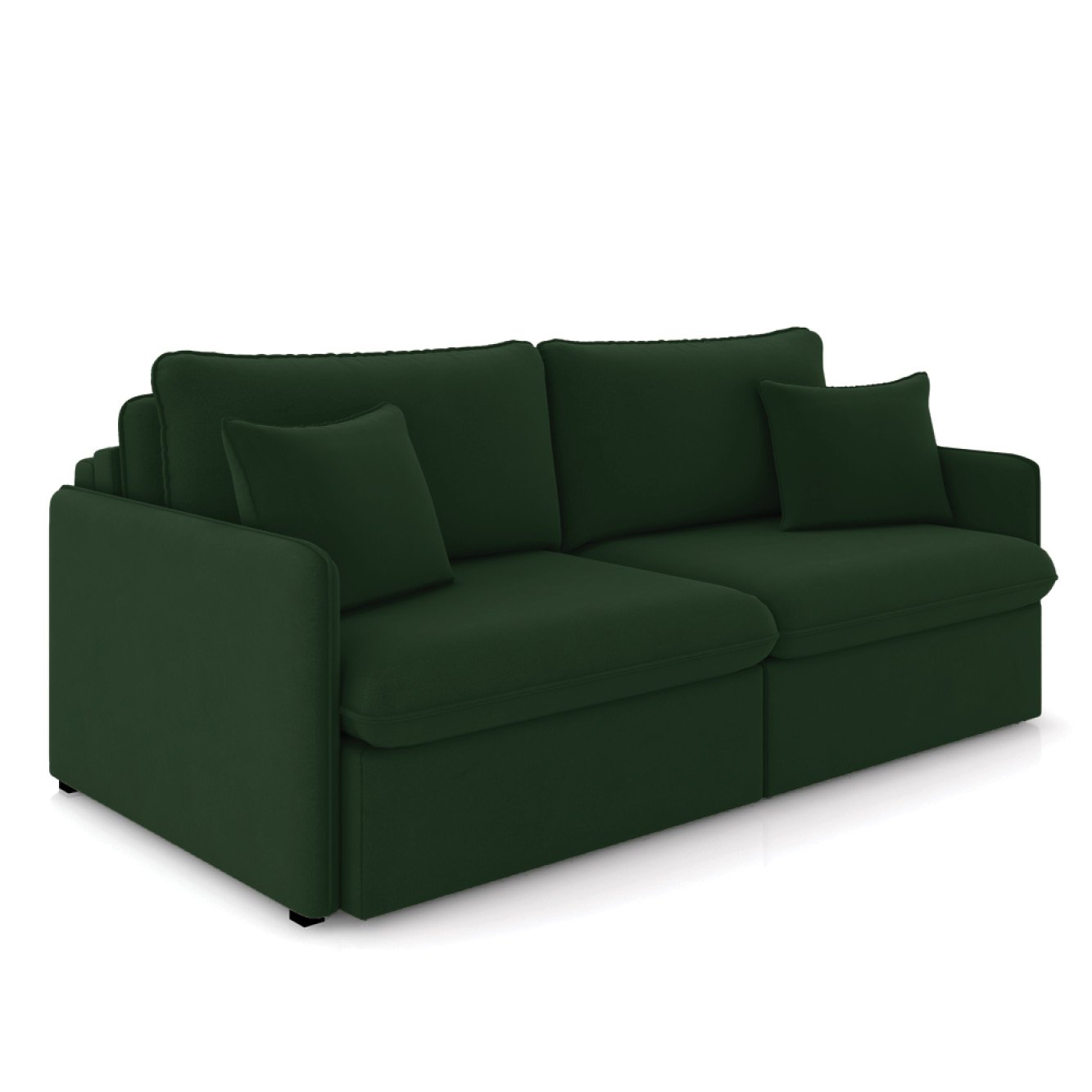 Sofá Retrátil Reclinável 3 Lugares 194cm Maili Veludo Verde K01 - D'rossi | MadeiraMadeira