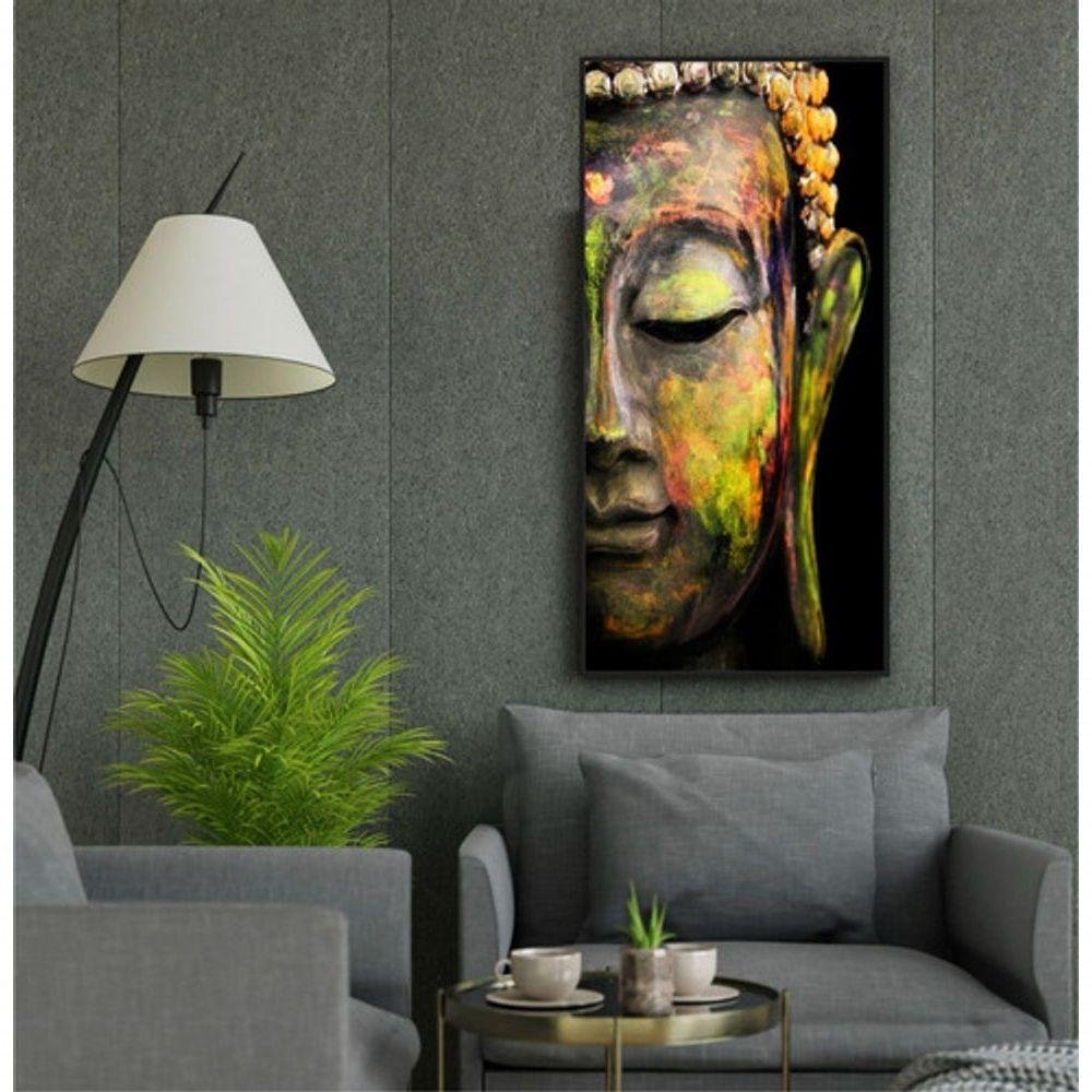 Quadro Decorativo Sala Quarto Face De Buda Colorida 120x60cm ...