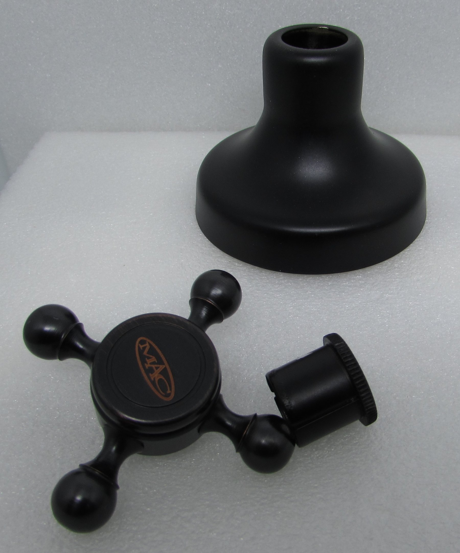 Acabamento Registro Base Deca1 1/4 e 1 1/2' Preto Òleo | MadeiraMadeira