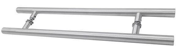 Puxador 90Cm Tubular 25Mm Alumínio Escovado Para Porta | MadeiraMadeira