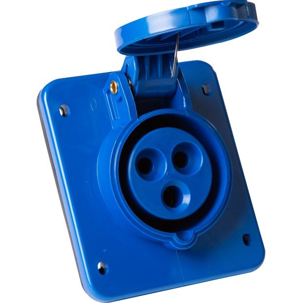 Tomada Ind Embutir (Steck) Azul 32A 2P+T 220/250V 6H Tramontina ...